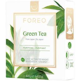 Foreo Tuchmaske Green Tea, 6 x 6 g, kompatibel mit UFO & UFO mini, grün