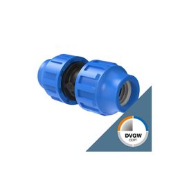 Kirchhoff Schlauchverbinder, für HDPE Rohr, 25 mm, blau