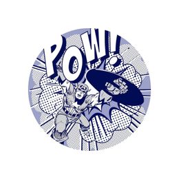 Komar Wandtattoo Captian America Pow (1 St), Künstler: Marvel, 125x125 cm (Breite x Höhe), rund und selbstklebend, blau