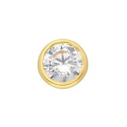 Adelia´s Adelia´s Kettenanhänger 333 Gold Anhänger mit Zirkonia Ø 7 mm, mit Zirkonia Goldschmuck für Damen, goldfarben