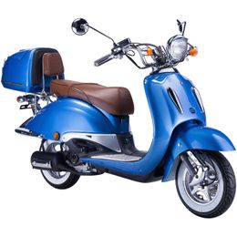 Gt Union Motorroller Strada, 125 ccm, 85 km/h, Euro 5, (Set), mit Topcase, blau