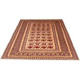 Wollteppich Kelim - Oriental - 180 x 140 cm - braun, morgenland, rechteckig, Höhe: 4 mm, Wohnzimmer, Einzelstück, braun