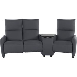 exxpo - sofa fashion 3-Sitzer, Inklusive Relaxfunktion und Ablagefach, grau