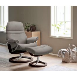 stressless® Relaxsessel Sunrise, mit Signature Base, Größe L, Gestell Braun, grau