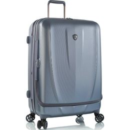 Heys Hartschalen-Trolley Vantage Smart Access, 76 cm, 4 Rollen, Reisegepäck Koffer groß mit Frontzugangsfach und Volumenerweiterung, blau