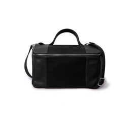 Gretchen Henkeltasche Graphite Tote Two, aus italienischem Kalbsleder, schwarz