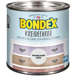 BONDEX Kreidefarbe KREIDEFARBE, zur Gestaltung von Möbelstücken, 0,5 l, grau