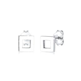 Elli Paar Ohrstecker Stecker Basic Minimal Geo Look 925 Sterling Silber, silberfarben