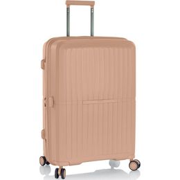 Heys Hartschalen-Trolley AirLite, 66 cm, 4 Rollen, Hartschalen-Koffer Koffer mittel groß TSA Schloss Volumenerweiterung, beige