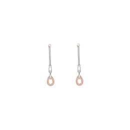 Smart Jewel Paar Ohrstecker Behang tropfenförmig mit Zirkonia, Silber 925, rosa|silberfarben