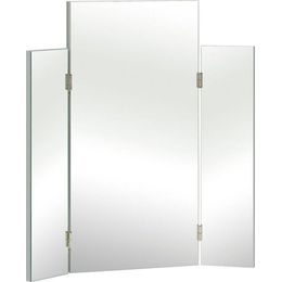 Saphir Spiegel Quickset 955 Spiegel mit seitlichen Klappelementen, 72 cm breit, Flächenspiegel ohne Beleuchtung, Wandspiegel, Schminkspiegel, weiß