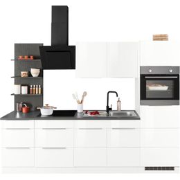 Kochstation Küchenzeile KS-Brindisi, mit E-Geräten, Breite 270 cm, weiß