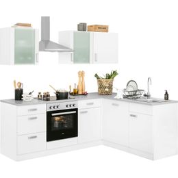 Wiho-Küchen wiho Küchen Winkelküche Husum, mit E-Geräten, Stellbreite 220 x 170 cm, grau|weiß