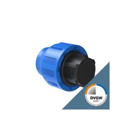 Kirchhoff Reduzierstück, für HDPE Rohr, 32 mm, blau