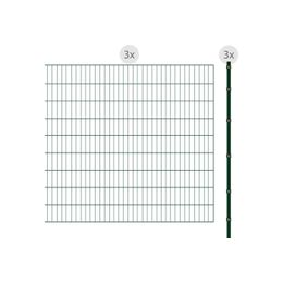 Arvotec Einstabmattenzaun ESSENTIAL 180 zum Einbetonieren, (Set), Zaunhöhe 180 cm, Zaunlänge 2 - 60 m, grün
