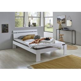 Relita Futonbett Lian, LF 140 x 200 cm, mit Kopfteil, frei im Raum stellbar, weiß