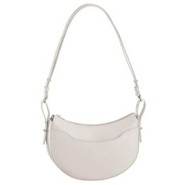 Lancaster Schultertasche Half moon bag Suave Ace, in glänzender Optik, beige