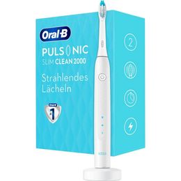 Oral-B Schallzahnbürste Pulsonic Slim Clean 2000, Aufsteckbürsten: 1 St., weiß