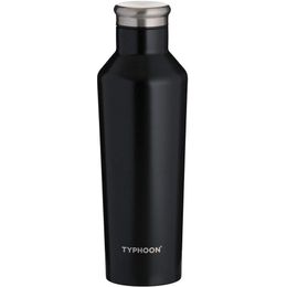 Typhoon Isolierflasche PURE COLOUR I, Edelstahl in Trendfarbe, doppelwandig-isoliert, 0,5 Liter, schwarz