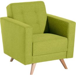Max Winzer® Sessel Julius, mit Knopfheftung, grün