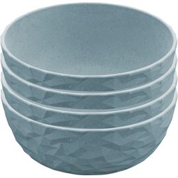 Koziol Schale CLUB BOWL, Kunststoff, (Set, 4-tlg), CO² neutral, Made in Germany. Bozirkulärer Kunststoff, 700 ml, blau