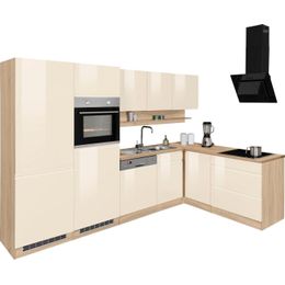 Kochstation Küche KS-Virginia, Stellbreite 290/180 cm, ohne E-Geräte, beige