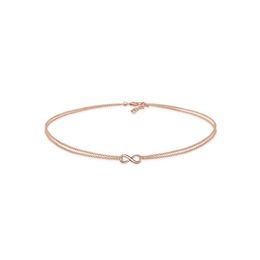 Elli Collier Choker Erbskette Infinity Unendlichkeit 925 Silber, goldfarben