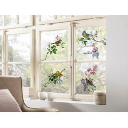 Komar Fensterbild Wedding Birds, 31x31 cm (Breite x Höhe), selbsthaftend, bunt
