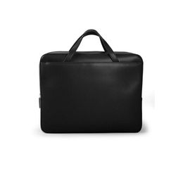Gretchen Laptoptasche Crocus Laptop Bag, aus italienischem Rindsleder, schwarz