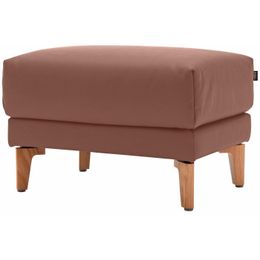 Hülsta Sofa hülsta sofa Hocker hs.450, Füße aus Massivholz, braun