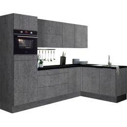 Optifit Winkelküche Tara, mit Vollauszug und Soft-Close-Funktion, Stellbreite 265 x 175 cm, grau