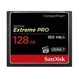 Sandisk CF Extreme Pro Speicherkarte (128 GB, 160 MB/s Lesegeschwindigkeit), schwarz
