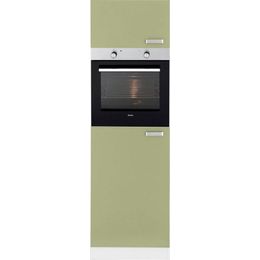 Wiho-Küchen wiho Küchen Backofen/Kühlumbauschrank Husum 60 cm breit, grün|weiß