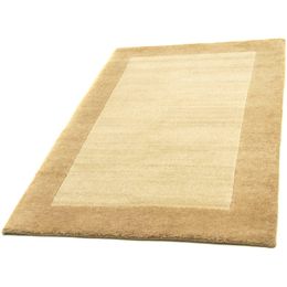 Wollteppich Nepal - 161 x 95 cm - natur, morgenland, rechteckig, Höhe: 18 mm, Wohnzimmer, Handgeknüpft, Einzelstück mit Zertifikat, beige