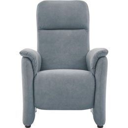 CALIZZA INTERIORS Relaxsessel Topas, inklusiver stufenloser Kopfteilverstellung und mit Verstellung, blau