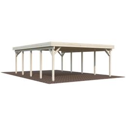 Palmako Doppelcarport Karl, BxT: 600x762 cm, beige