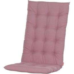 siena GARDEN Sesselauflage ATRIA, 123 cm, (passend für Hochlehner), Dessin Uni, 100% recyceltem Polyester, in verschiedenen Farben, rosa