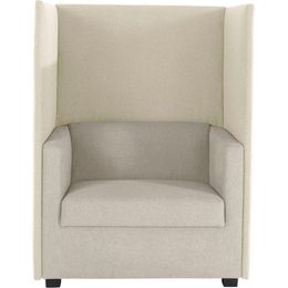 DOMO collection Sessel Kea, mit praktischem Sichtschutz, Breite 100 cm, beige