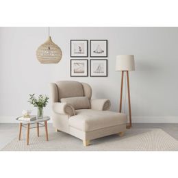 Home Affaire Loveseat Loveseat Queenie (1-St), mit softem, weichem Sitzkomfort, zeitloses Design, inkl. Zierkissen, beige