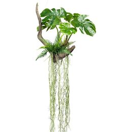 Kunstpflanze Splitphilodendron Splitphilodendron, Creativ green, Höhe 160 cm, grün