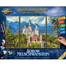 Schipper Malen nach Zahlen Meisterklasse Triptychon - Schloss Neuschwanstein, Made in Germany, bunt