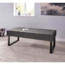 Home Affaire Sitzbank Oliver, Breite 140cm, mit Metallgestell, schwarz