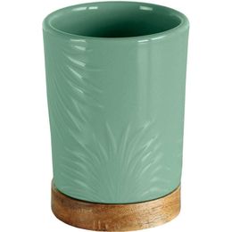 Kleine Wolke Zahnputzbecher Palm, Accessoire Serie in modernen Scandi Farben, grün