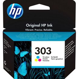 HP 303 Tintenpatrone (1-tlg., original HP Druckerpatrone, Instant Ink, cyan/magenta/yellow/schwarz), bunt|gelb