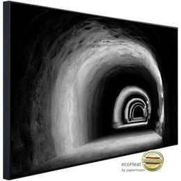 papermoon Infrarotheizung Tunnel Schwarz & Weiß, sehr angenehme Strahlungswärme, bunt