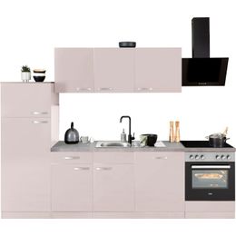 Wiho-Küchen wiho Küchen Küchenzeile Kansas, mit E-Geräten, Breite 280 cm, beige
