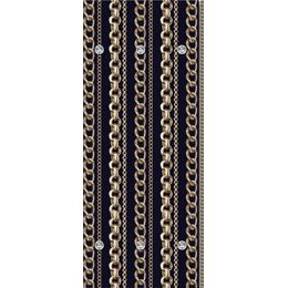 queence Garderobenleiste Ketten, mit 6 Haken, 50 x 120 cm, goldfarben|schwarz