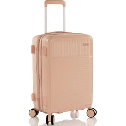 Heys Hartschalen-Trolley Pastel, 53 cm, 4 Rollen, Reisegepäck Handgepäck-Koffer TSA Schloss Volumenerweiterung, beige