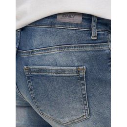 Only Maternity Umstandsjeans OLMBLUSH MID SK ANK RW DNM NOOS mit Destroyed Effekt, blau