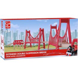 HAPE Spielzeugeisenbahn-Brücke Große Doppel-Hängebrücke, bunt